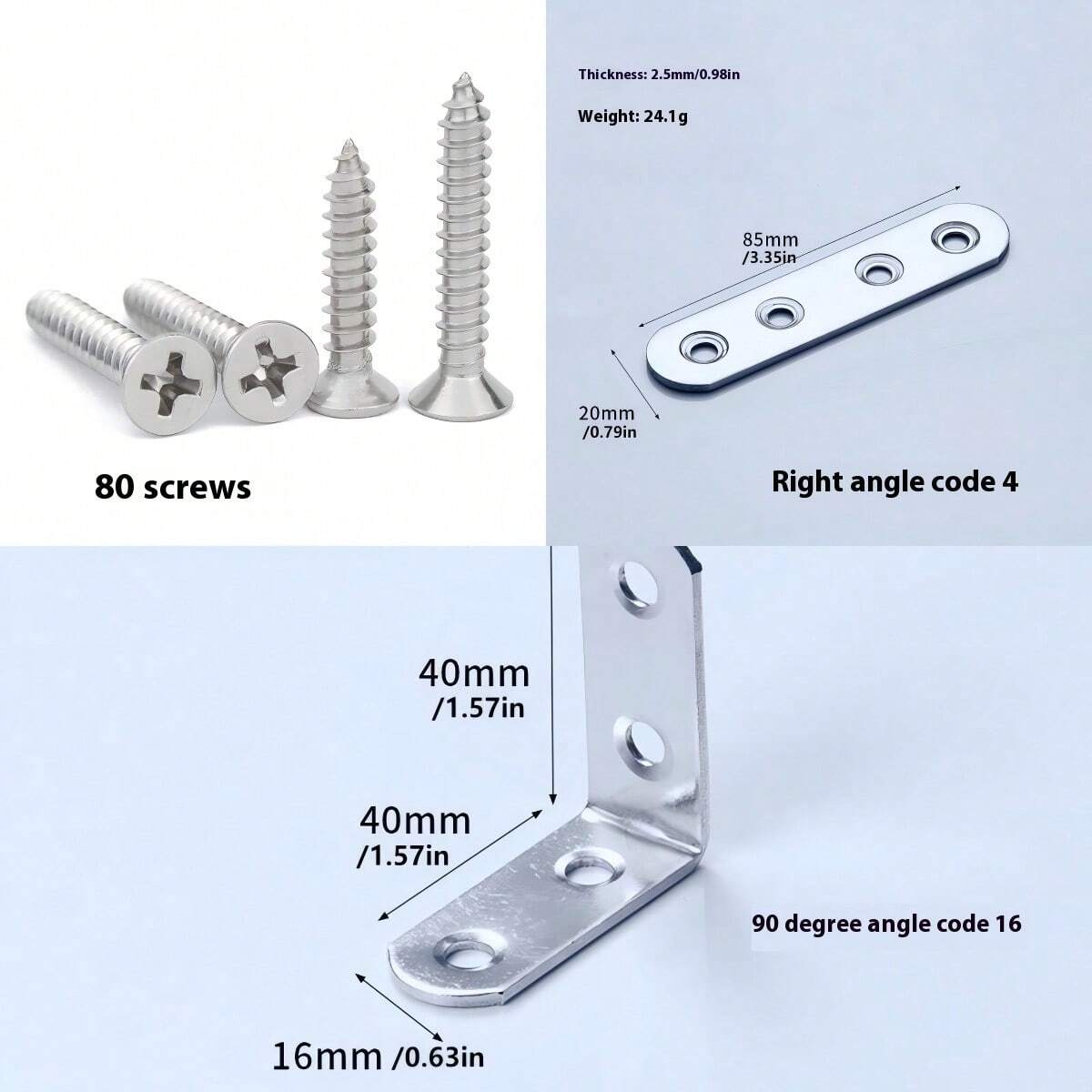 100pcs Heavy Duty L-Shaped Brackets - High Quality Steel Structure ...
