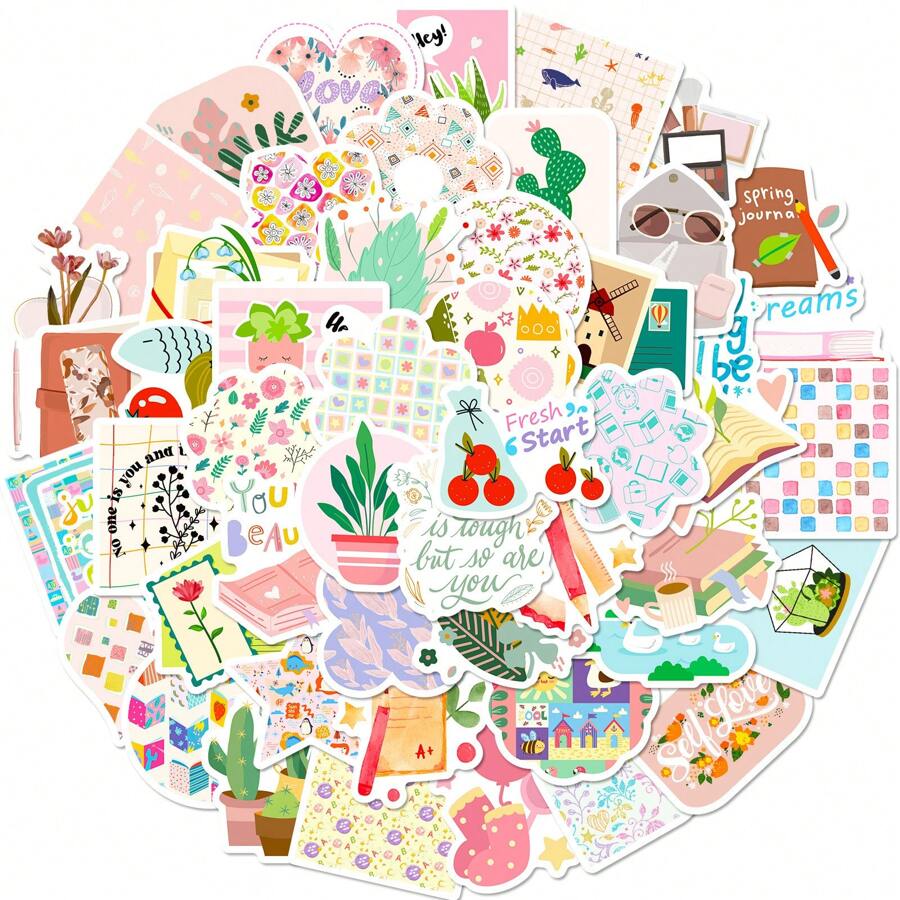 50pcs Pastel Stickers Pretty Stickers Cute Stickers Preppy Stickers ...