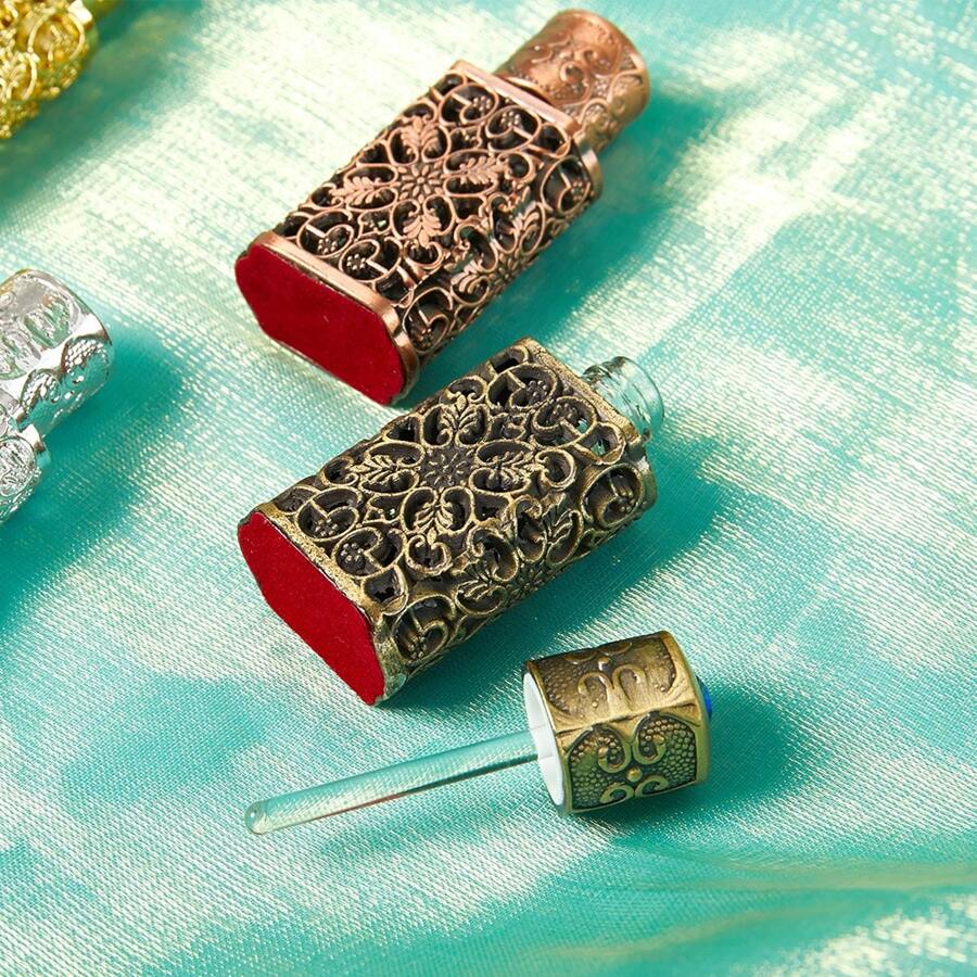 1Pc 3ml Mini Antiqued Perfume Refillable Bottle Arab Style Essential ...