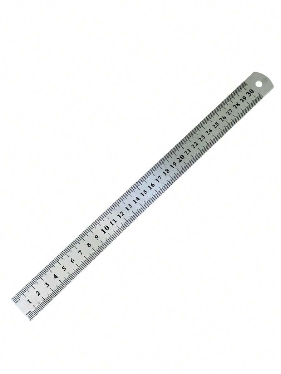 Stainless Steel Metal Ruler Measurements In Centimeters And Millimeters ...