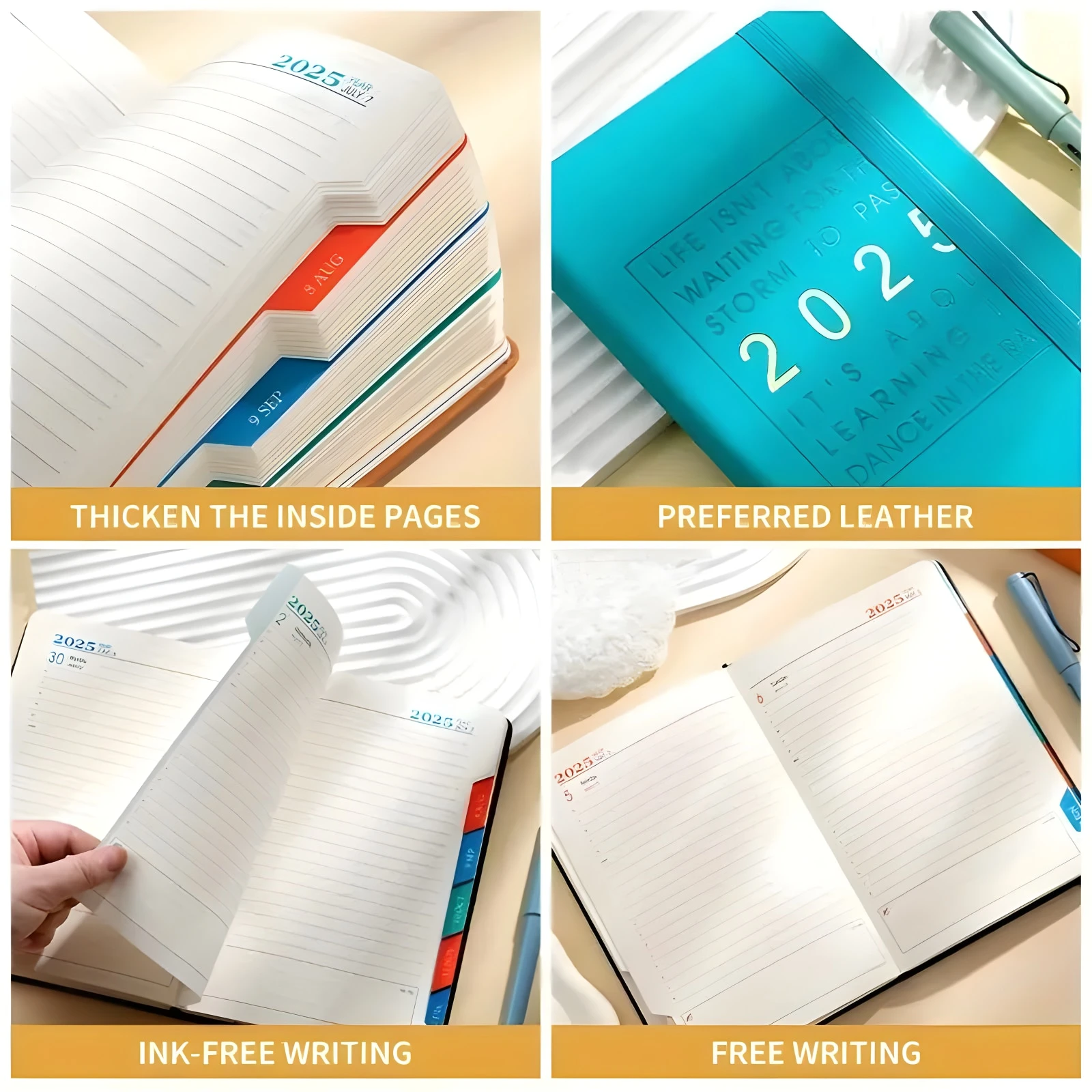 2025 Hardcover Terminplaner - 12 Monate (Januar-Dezember) Wochen ...