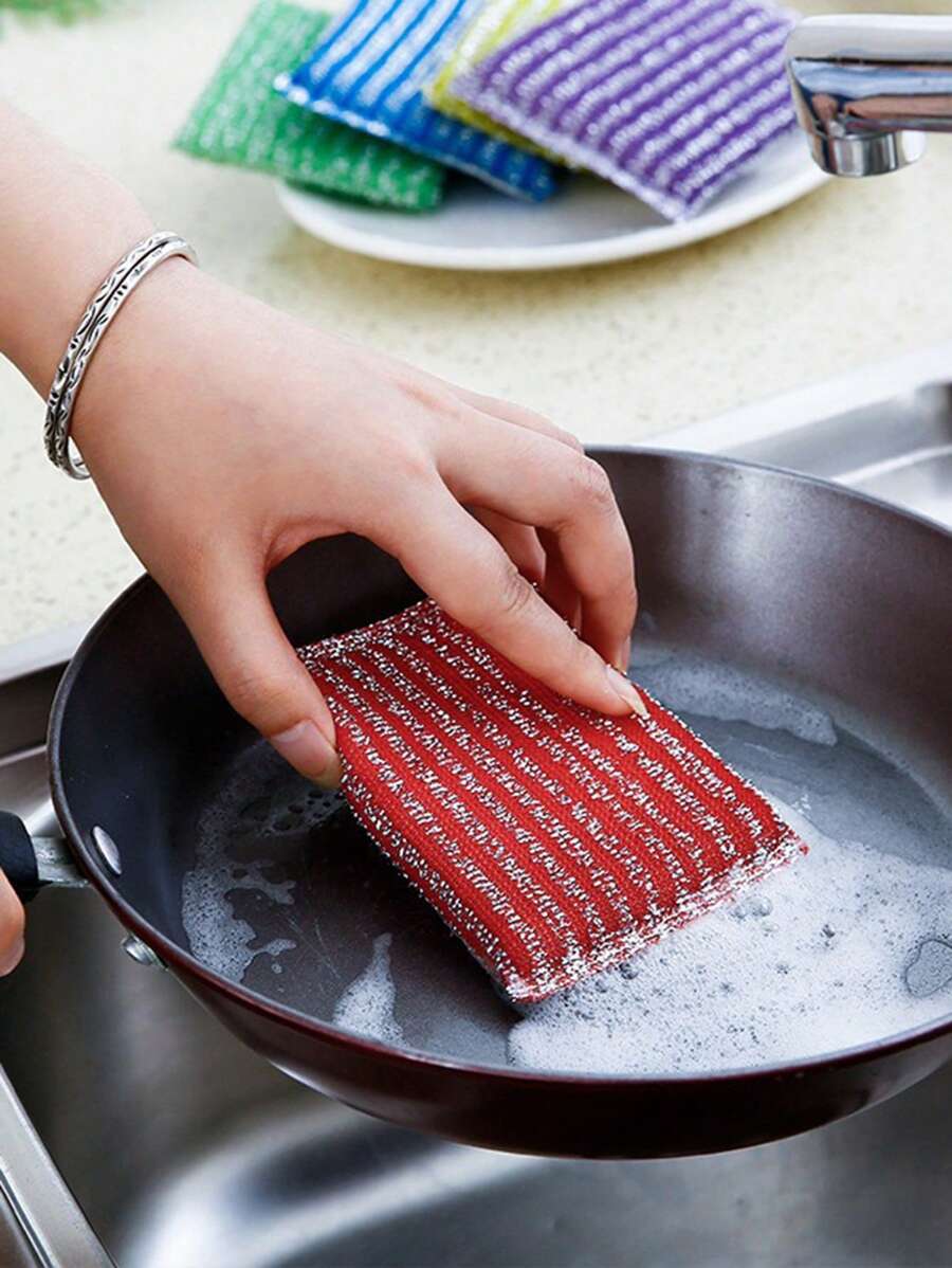 4pcs, Pinstripe Washing King, Washing Sponge Block, Kitchen Washing ...