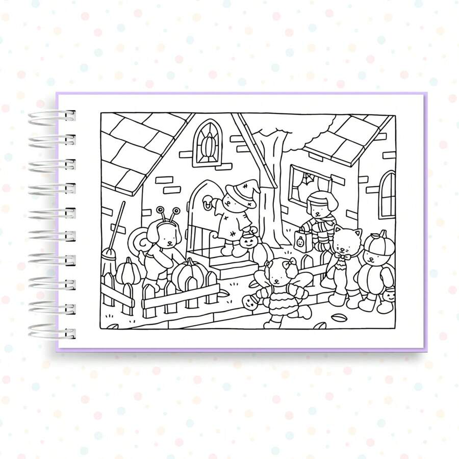 Bobbie Goods Coloring Book 100 Thick Sheets 180 Gram Drawing Notebook ...