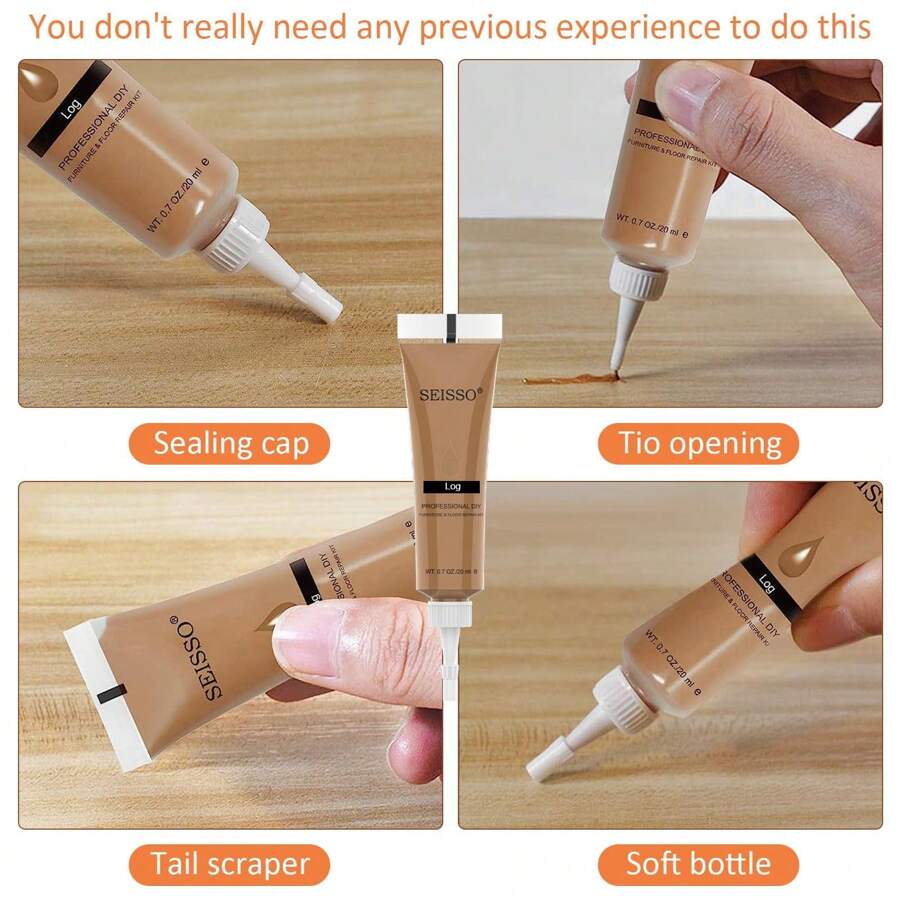 Wood Furniture Repair Kit And Filler - Set Of 50 With Brushes Plastic ...