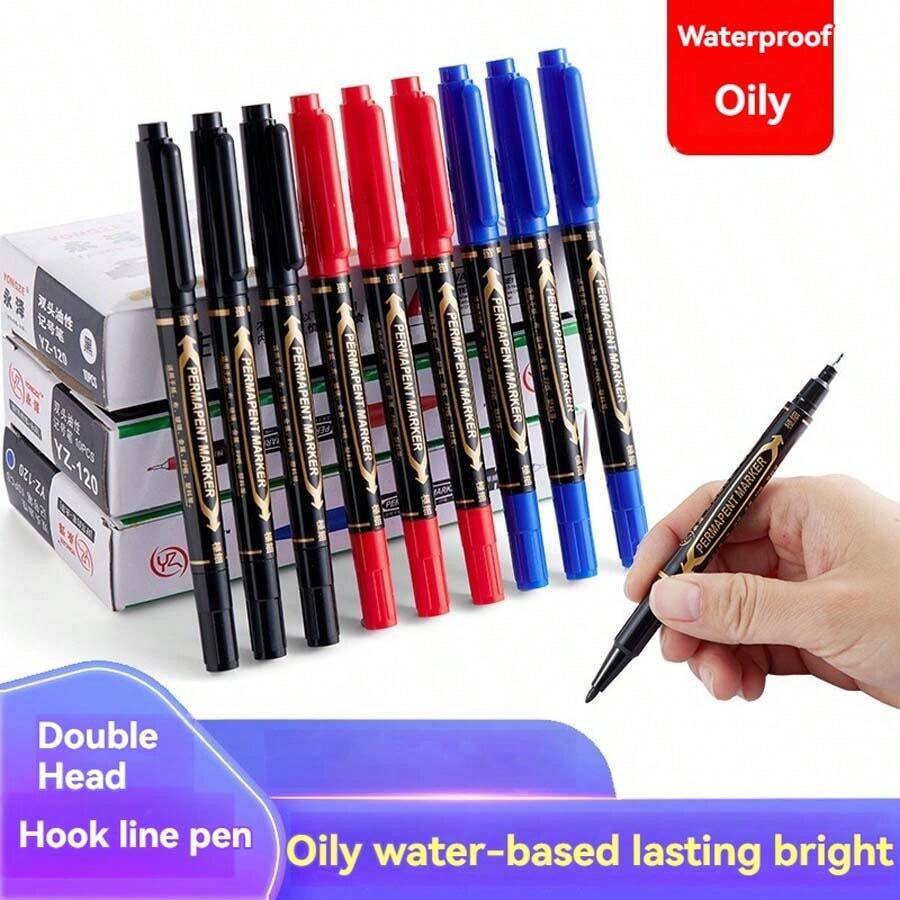 8pcs Oil-Based Dual Tip Marker Pens, Drawing Outlining Pens For ...