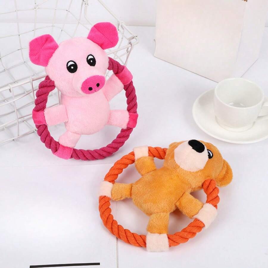 Pet Dog Throwing Rope Doll, Chewable & Teeth-Cleaning Training Doll ...
