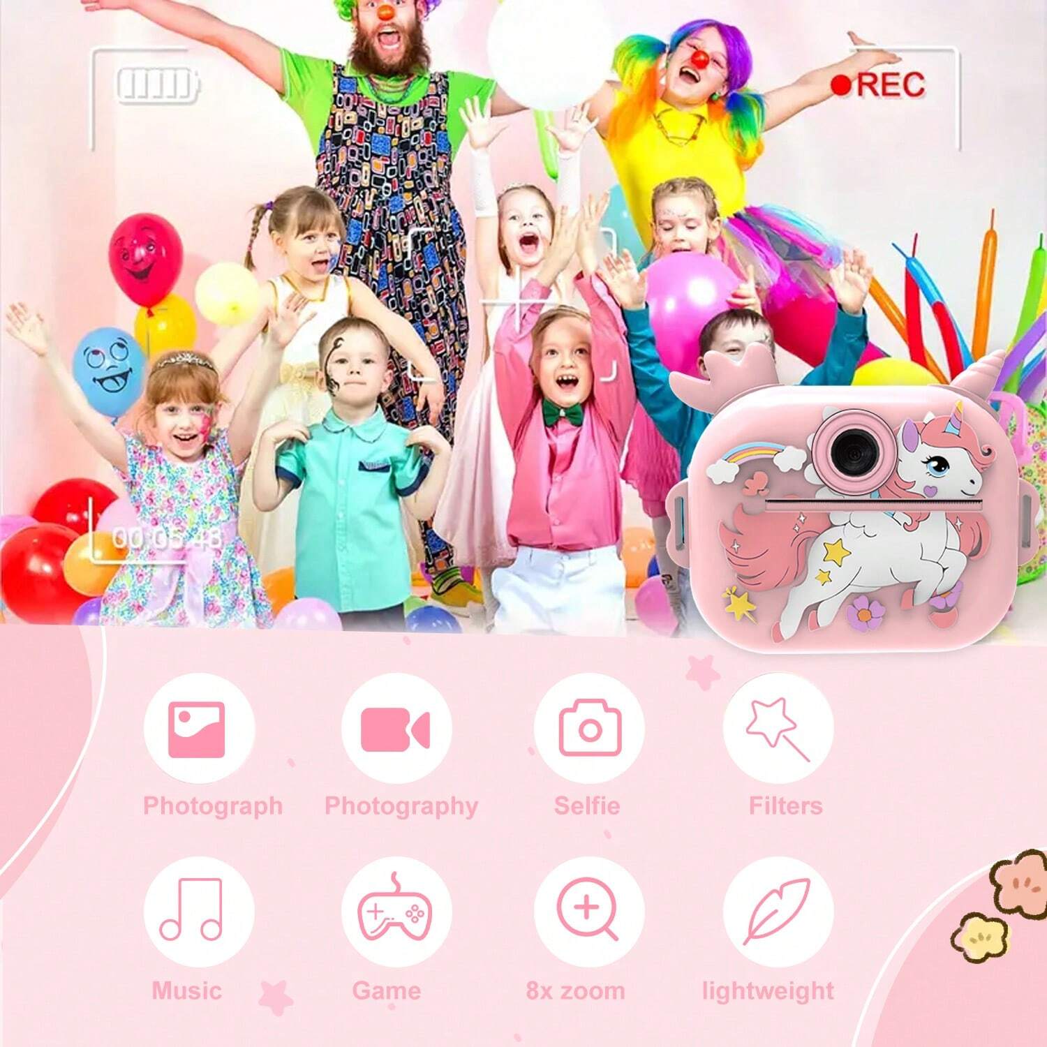 Kids Instant Camera, Great Gift For Girls Boys, Toddler HD Digital ...