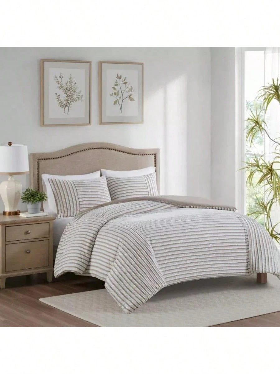 3pc River Clipped Jacquard Duvet Cover Set In : A Luxurious And ...