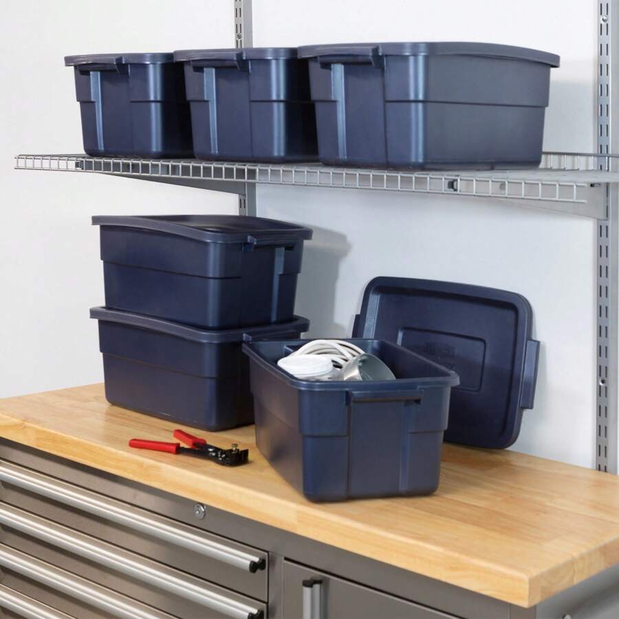 Rubbermaid Rubbermaid 3 Gallon Stackable Storage Container, Dark Indigo ...