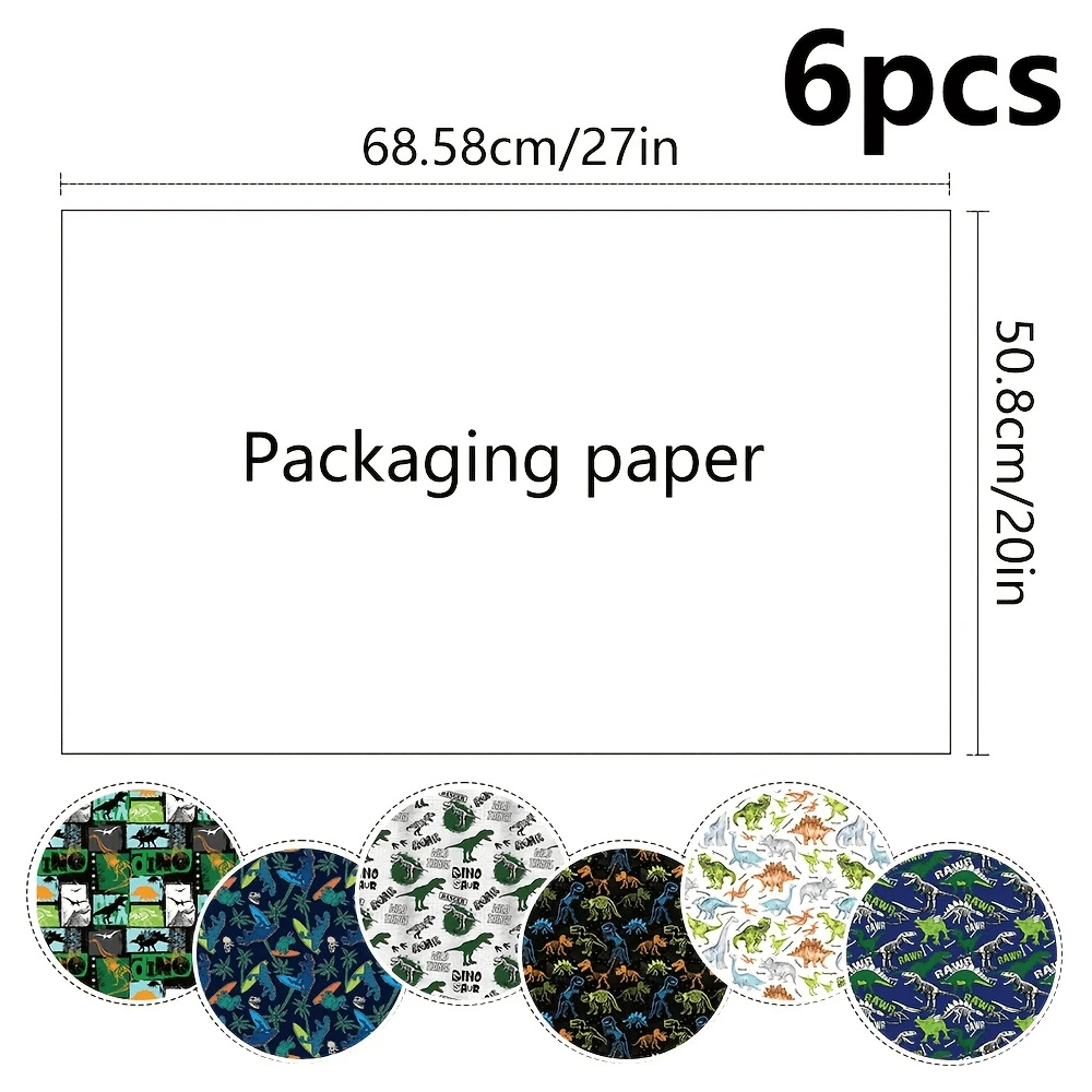 Dinosaur Fossil Wrapping Paper Rex Dino Bones Geology Pattern Gift Wrap ...