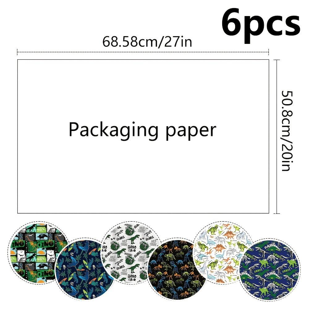 Dinosaur Fossil Wrapping Paper Rex Dino Bones Geology Pattern Gift Wrap ...