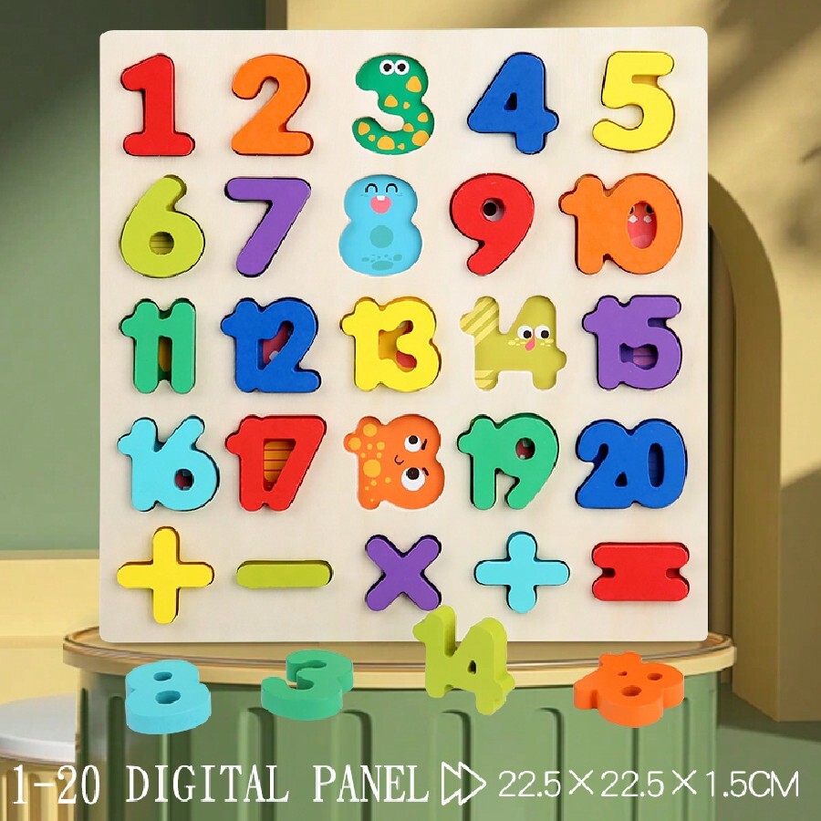 Uppercase & Lowercase Alphabet And Numeric Shape Matching Puzzle Board ...
