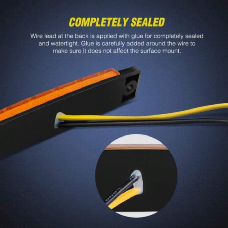 8pcs 7LED Side Marker Indicators Clearance Lights Tail Rear Turn Signal ...