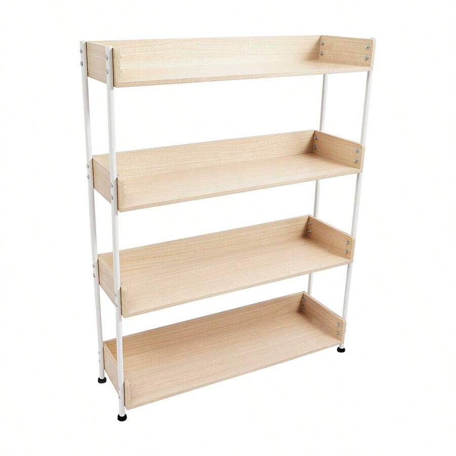 4-Tier Simple Bookshelf Floor Display Rack, Floor Storage Rack For ...