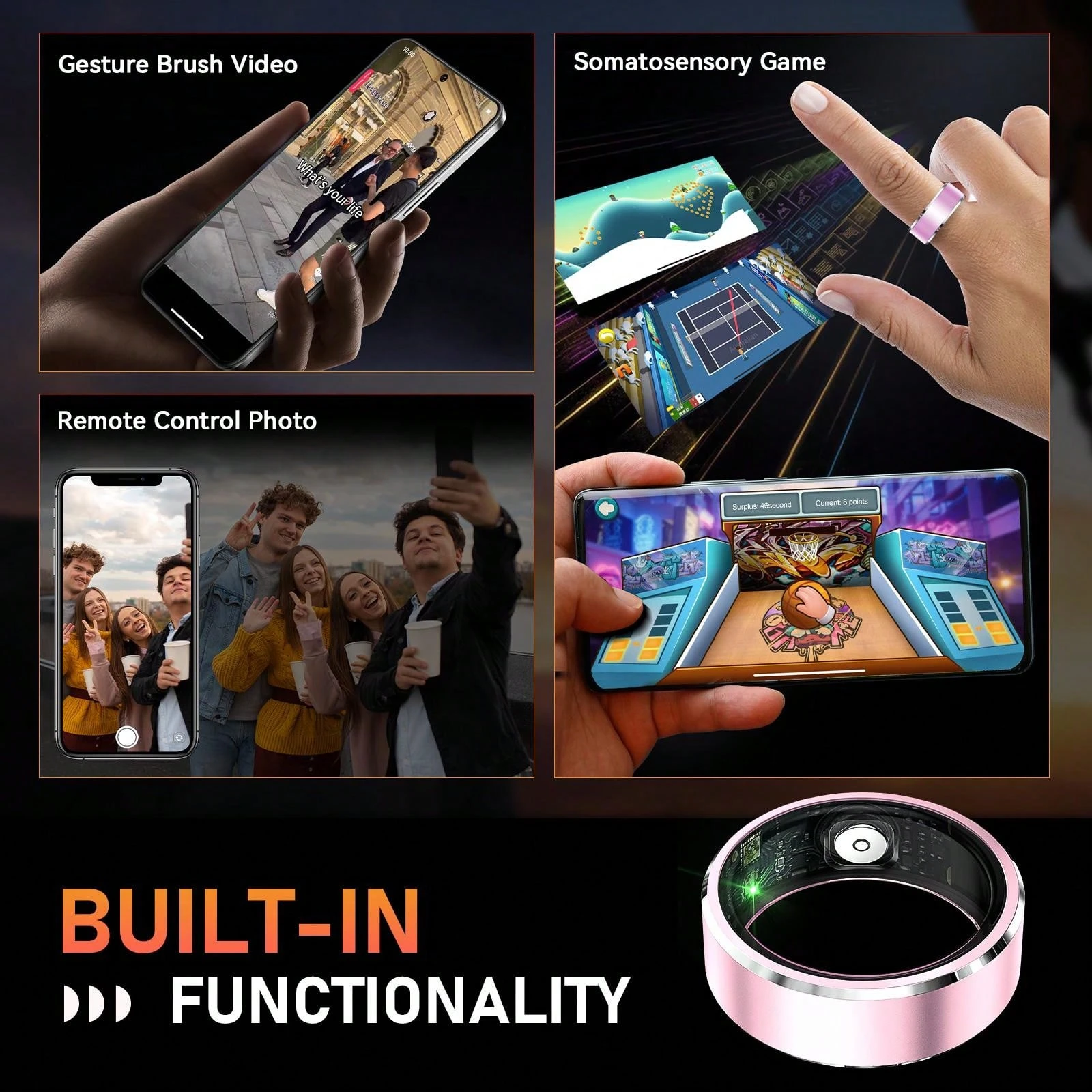 KELEEL Smart Ring Health Tracker, Health Rings For Women & Men, Long ...