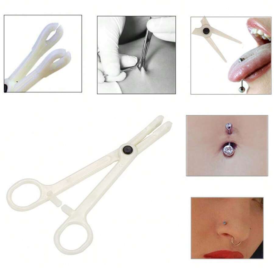 Body Piercing Tools Kit - 15pcs Piercing Needles Clamps Kit With 12G ...