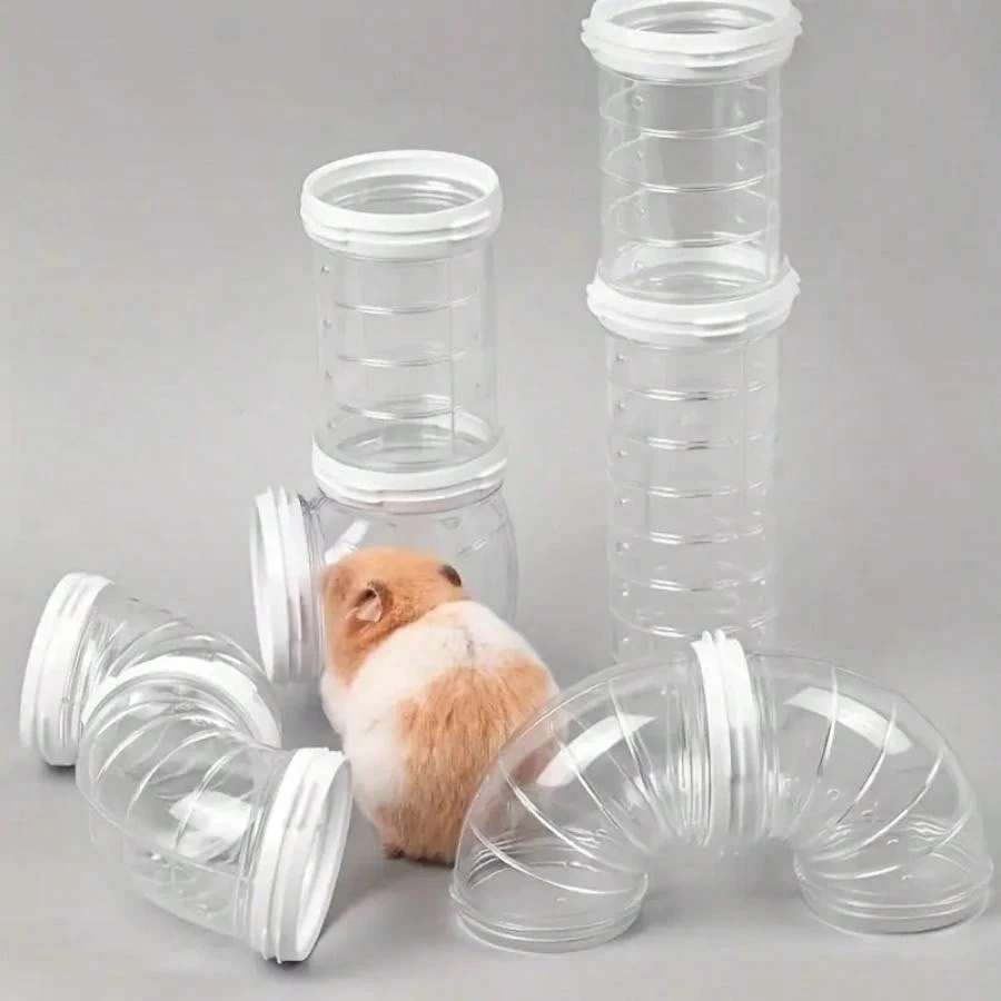 8pcs/Set DIY Hamster Tunnel Toy, Transparent Plastic Track For Pet ...