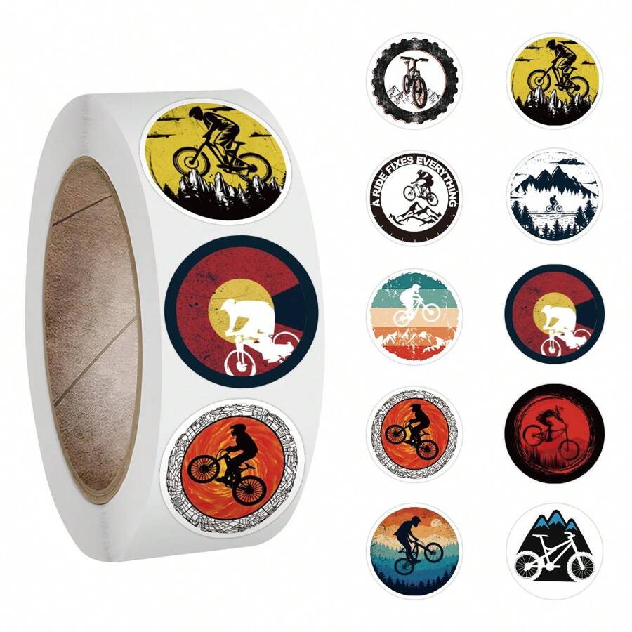 500PCS Mountain Biking Stickers Roll Vinyl Aesthetics Stickers For ...