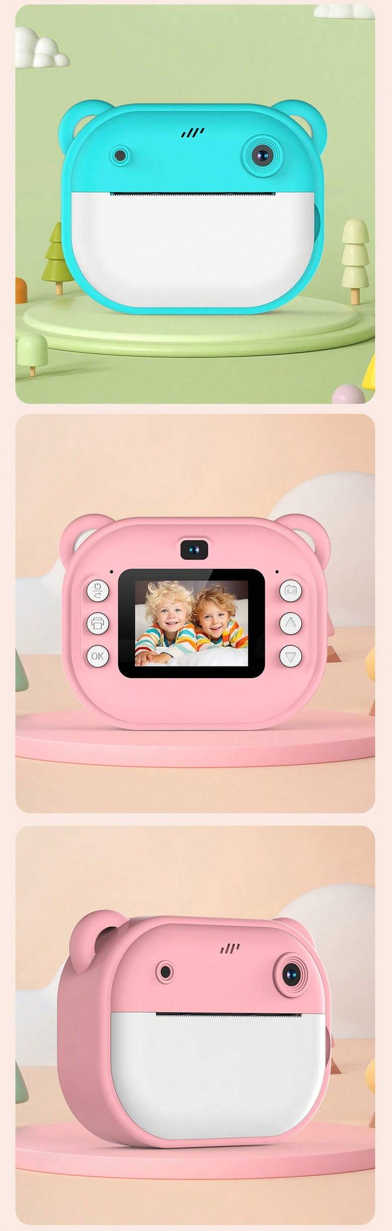 WLtoys HSOH Y600 Kids Digital Camera Instant Print 1080P Kids HD ...