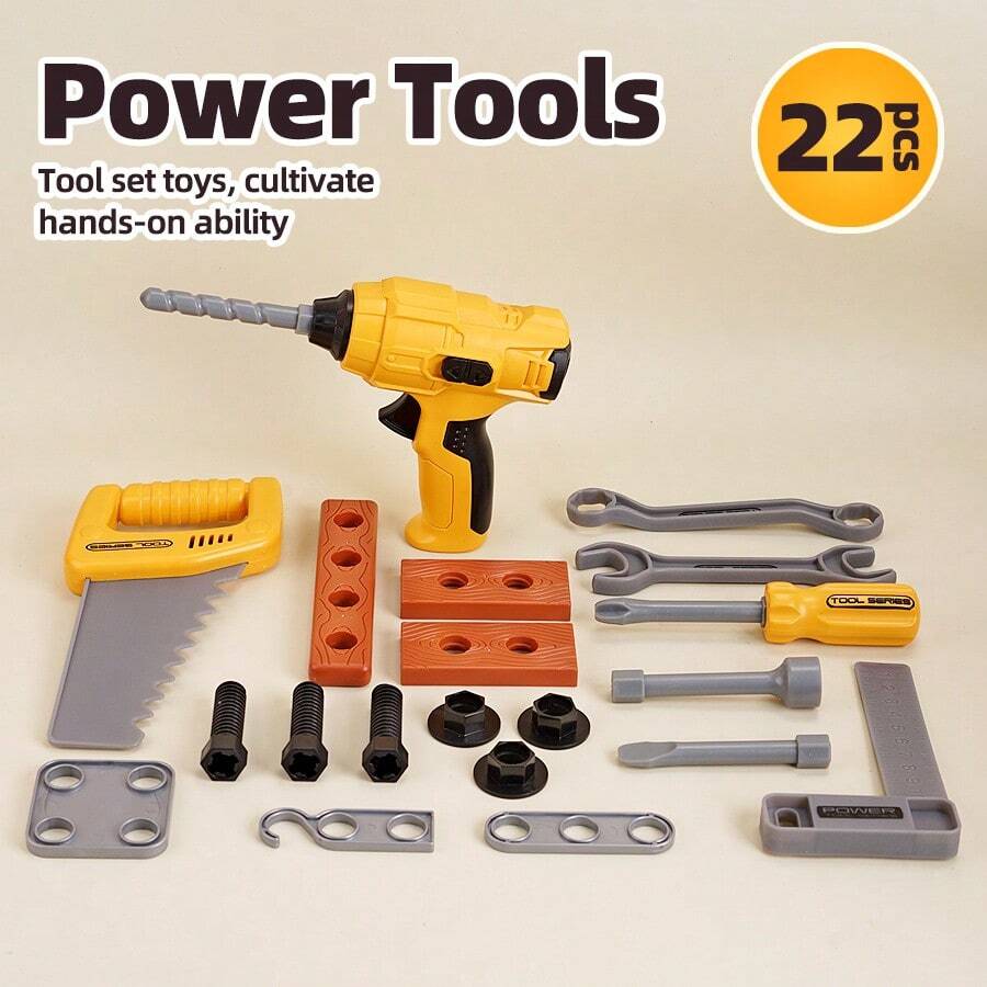 Pretend Play Kids Construction Kits, Kids Tool Set With Toy Drill ...