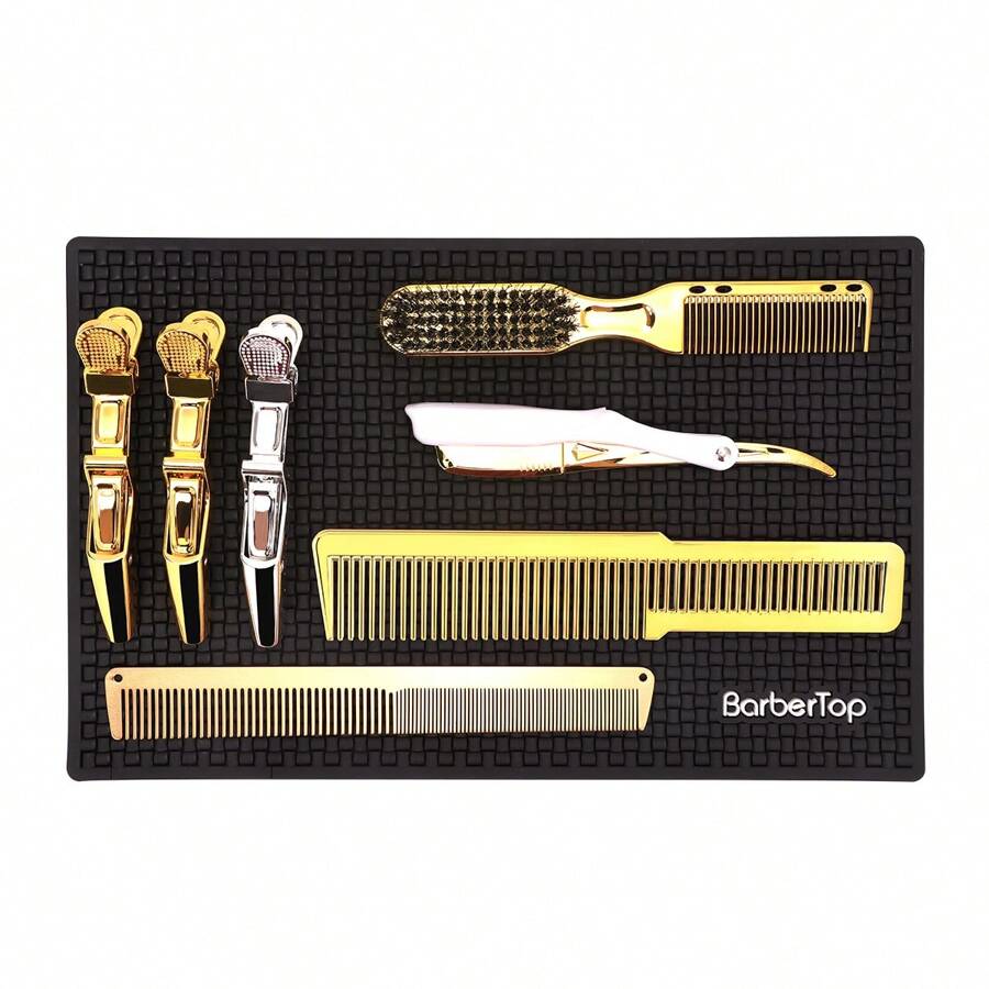 Barbertop Mini Soft Silicone Barber Station Mat For Hair Styling Tools ...