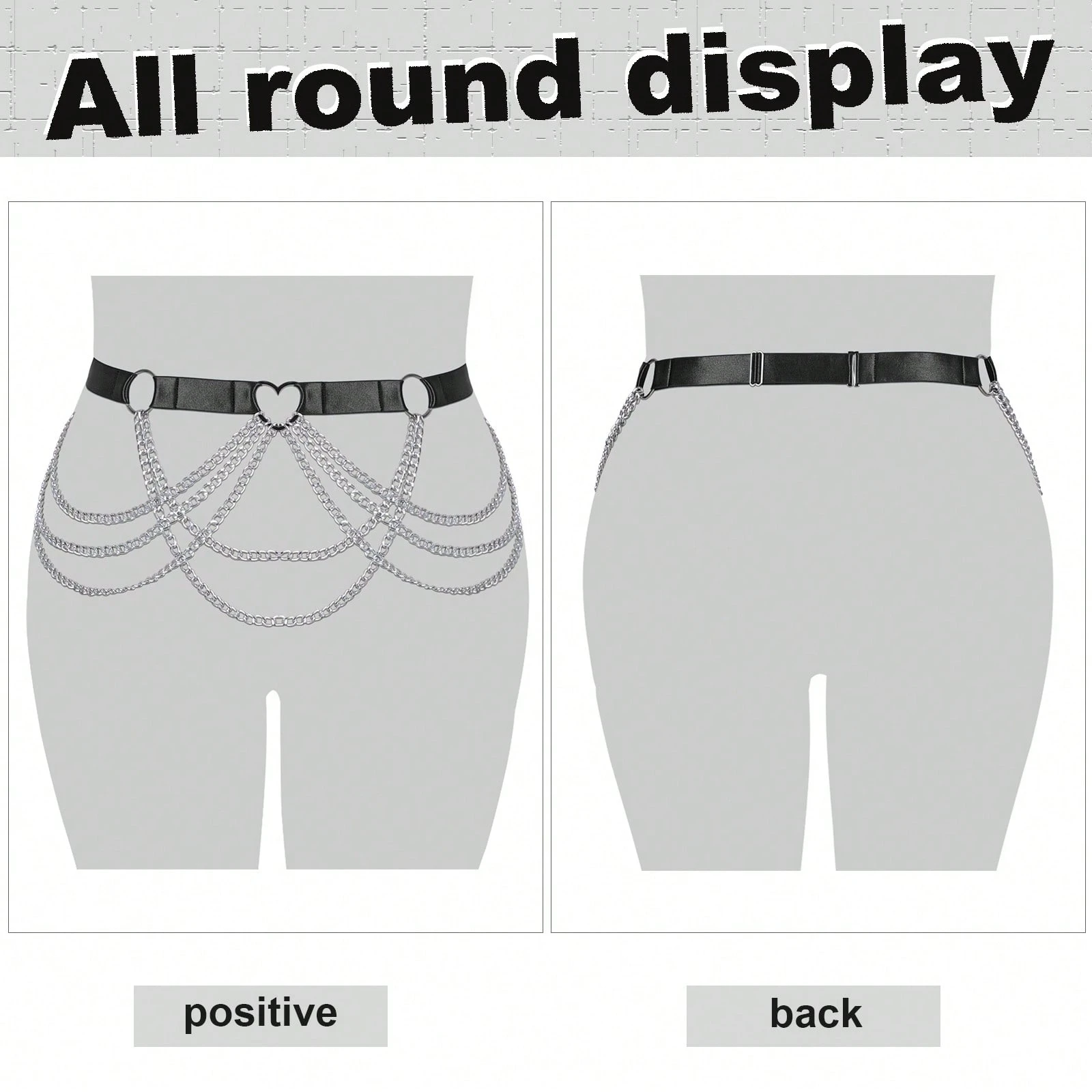 Women's Plus Size Body Harness Leg Garter Belt Tight-Fitting Cutout ...