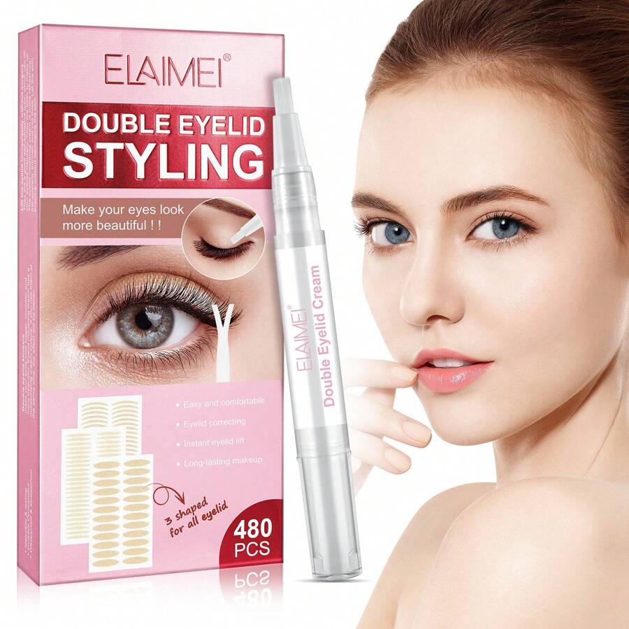 Double Eyelid Stickers Natural Invisible Long-Lasting Swollen Eyelids ...