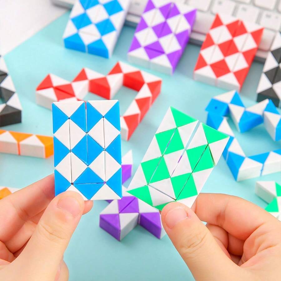 Magic Rule Puzzle Teaching Toys Mini Magic Cube Folding 24 Sections Of ...