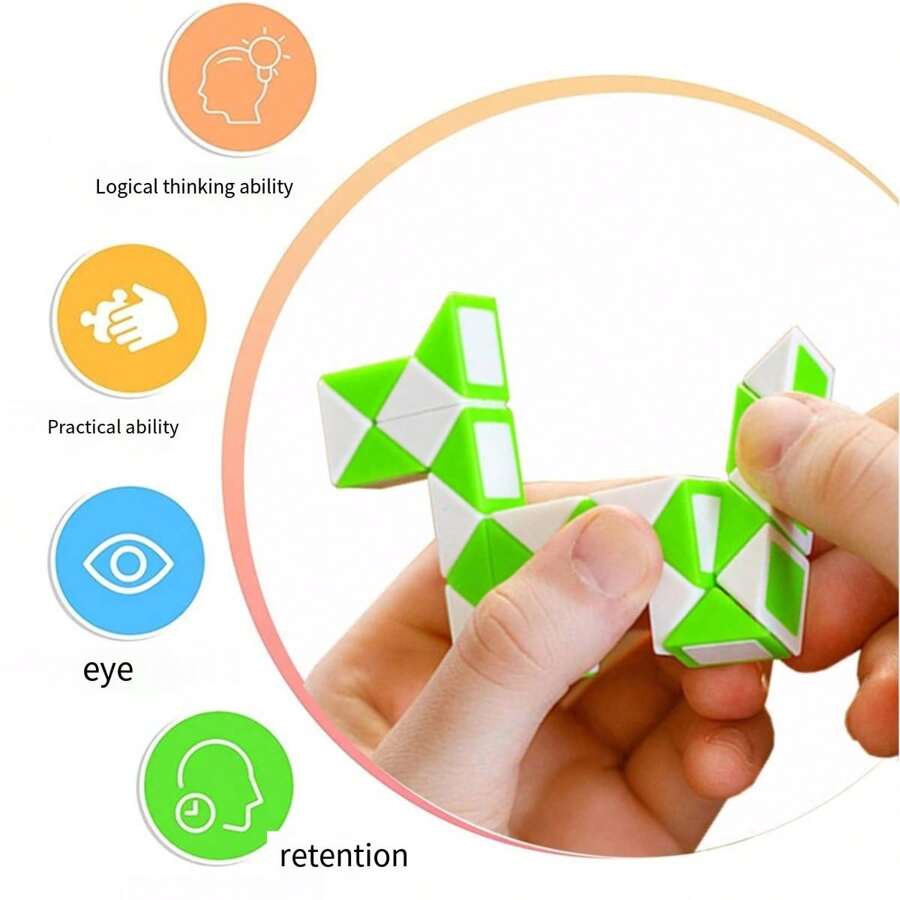 Magic Rule Puzzle Teaching Toys Mini Magic Cube Folding 24 Sections Of ...