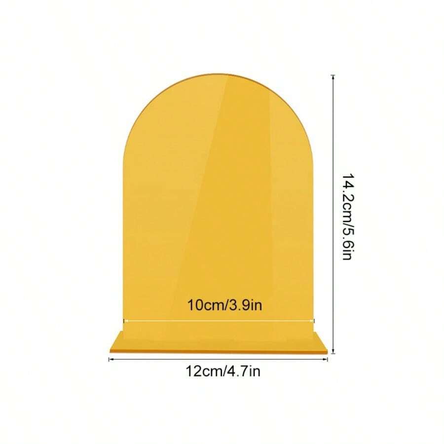 1PC 4.7x5.6 Inch Arched Clear Acrylic Sheets Place Cards, With Stands ...