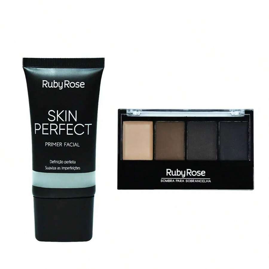 Kit Primer Facial Skin Perfect Ruby Rose + Quarteto de Sobrancelhas | SHEIN Brasil