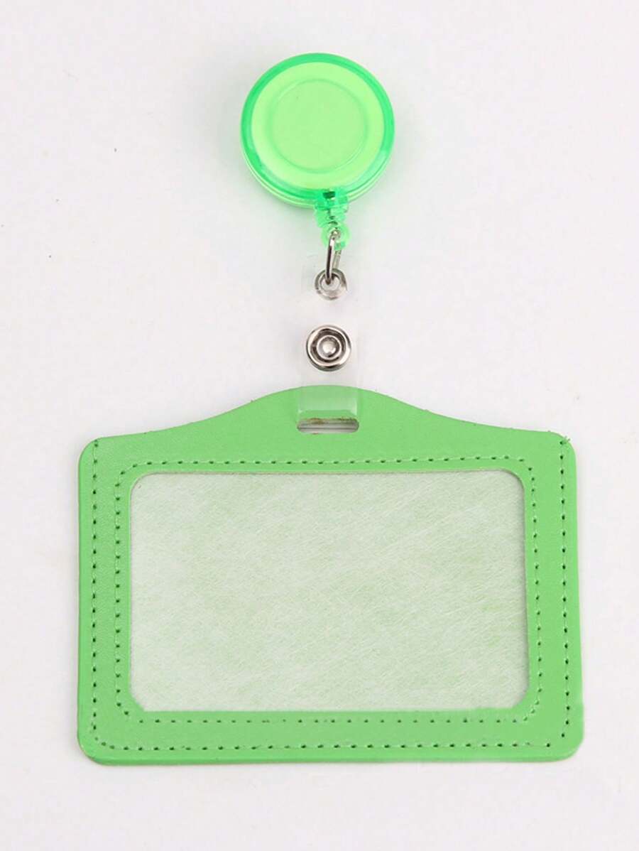 9 Packs Of PU ID Badges, Pickup Retractable Buckles, ID Card Holders ...
