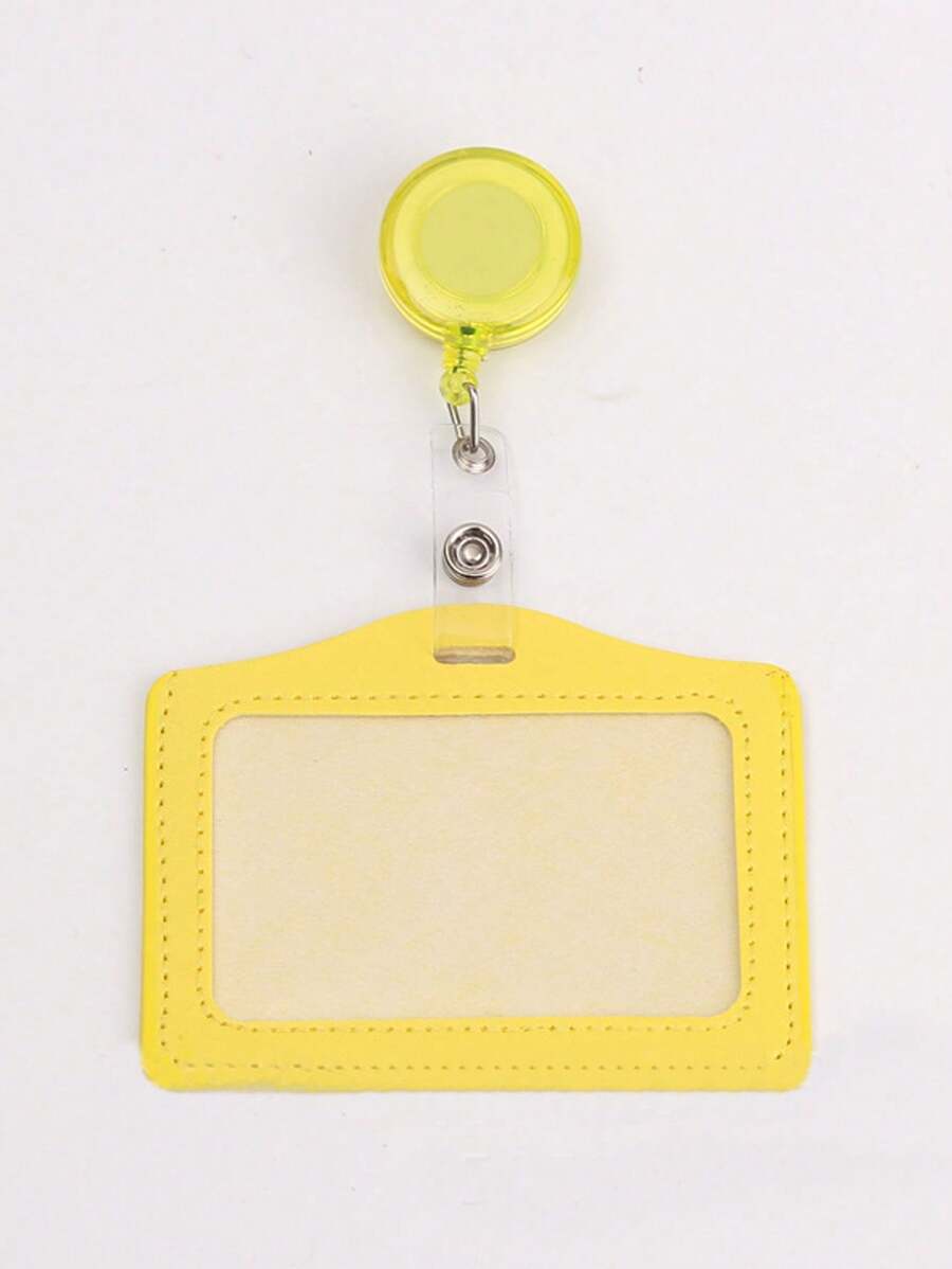 9 Packs Of PU ID Badges, Pickup Retractable Buckles, ID Card Holders ...