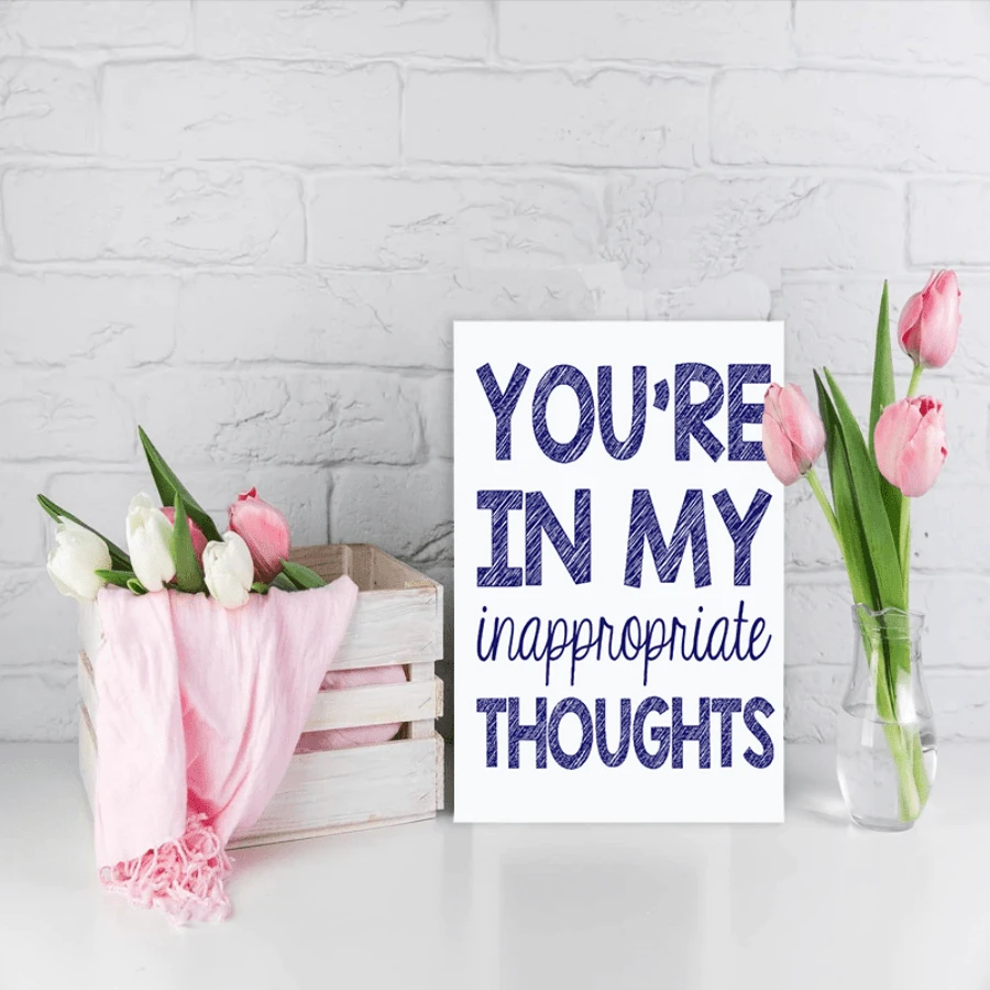 1pc Whimsical Thinking Of You Card - Funny Greeting Card For Friends ...