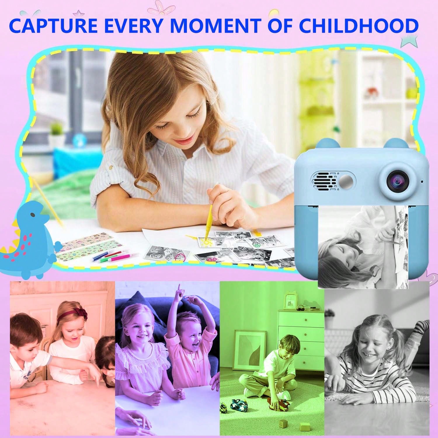 Instant Print Camera For Kids, Christmas Birthday Gifts Girls Boys Age ...