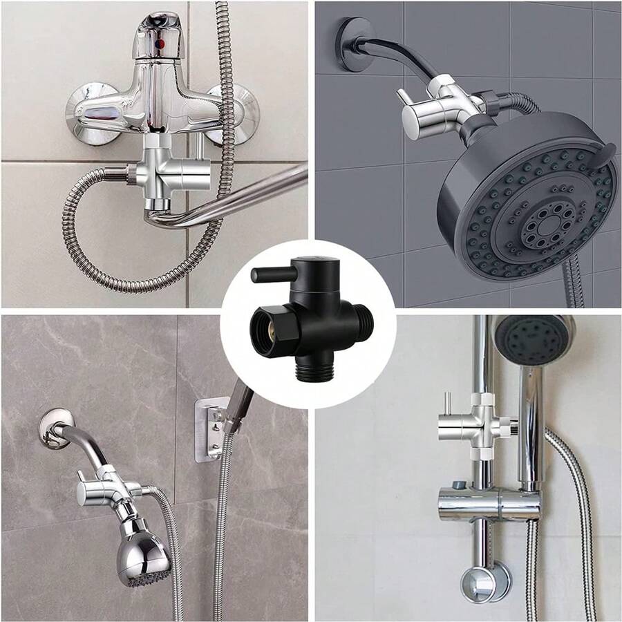 Universal 3-Way G1 / 2 " " Shower Diverter Valve , Easy Install ...