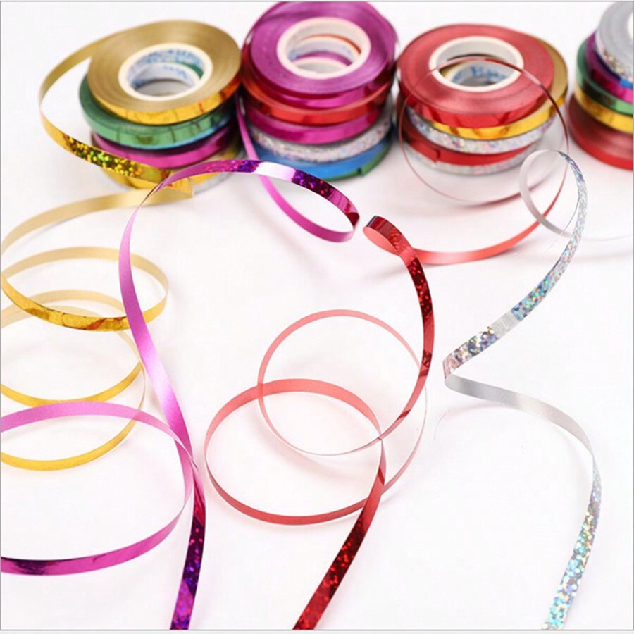 8 Rolls Curling Ribbon, Metallic Balloon String Roll For Gift Wrapping ...