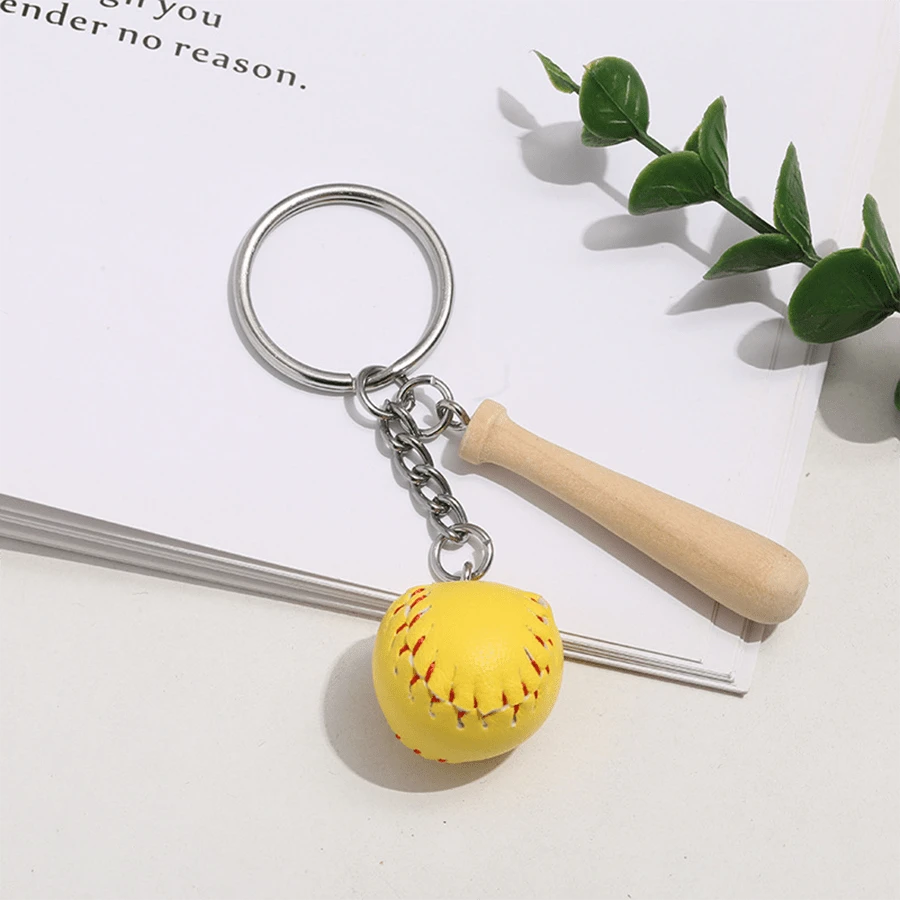 Mini Baseball Bat Keychains - Plastic Sports Themed Party Favors, Team ...