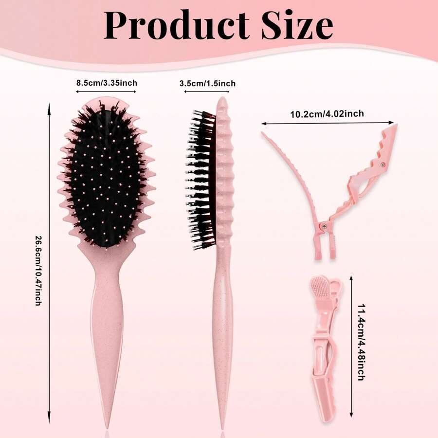 Spazzola definisce i boccoli, nuova spazzola per capelli ricci 2025, spazzola per capelli ...