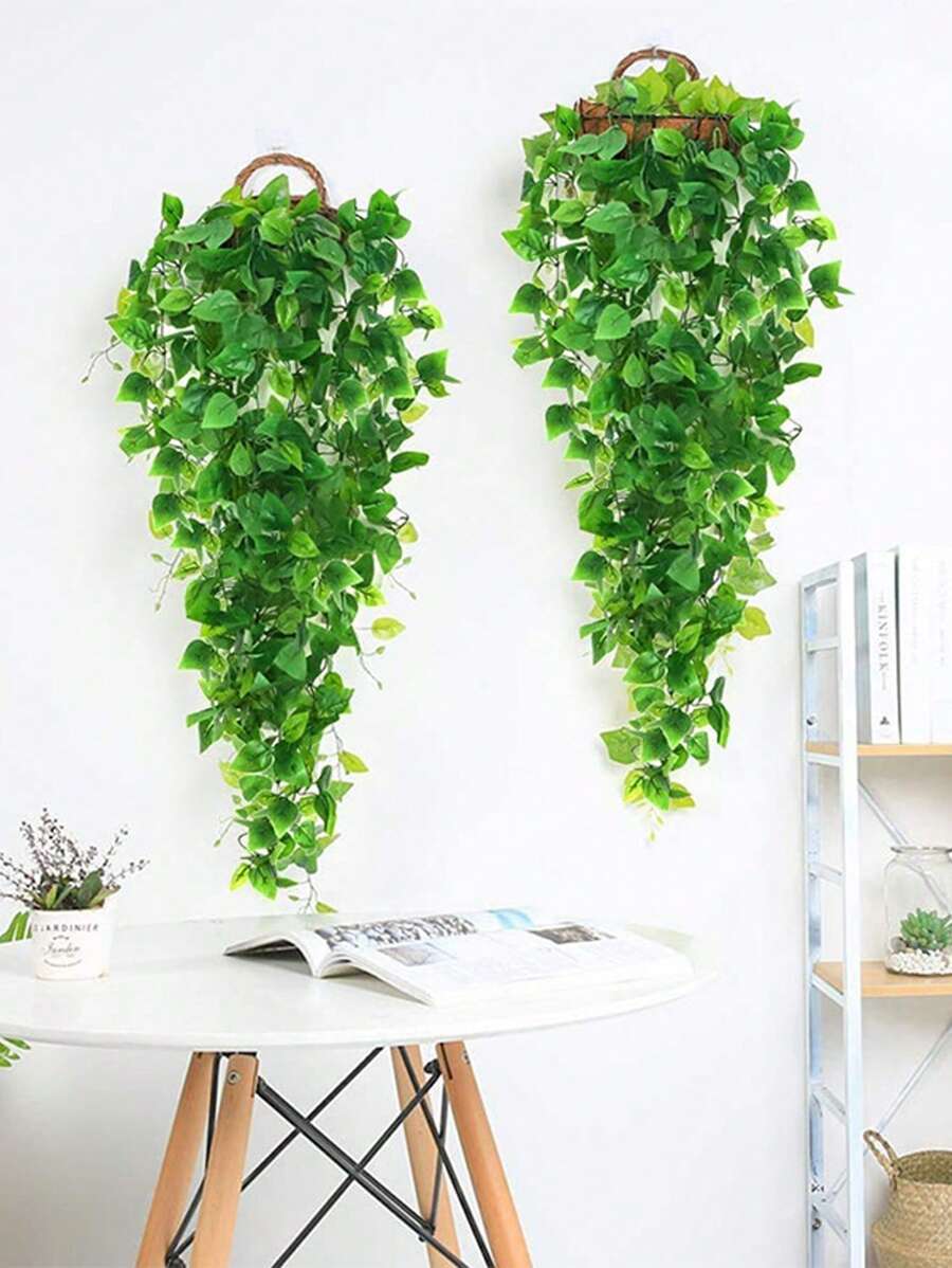 1pc Lifelike Artificial Hanging Ivy Plants - Durable Faux Vines With ...