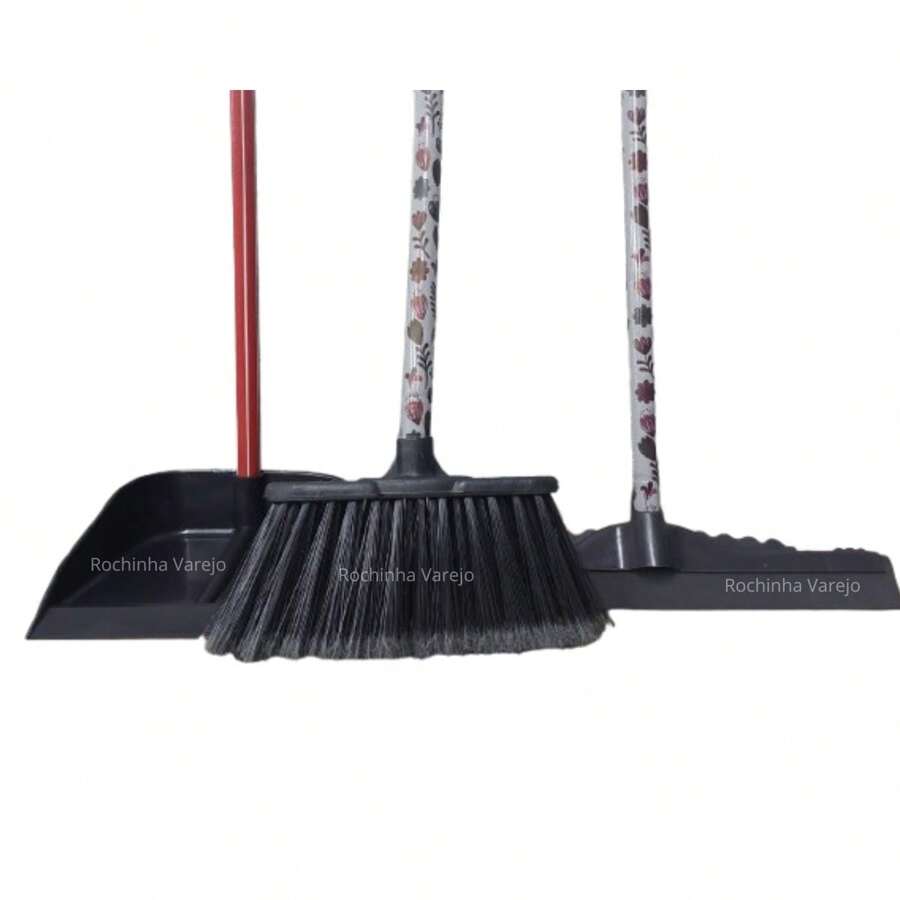Rock Retail Black Broom Kit With Handle, Large 40cm Double Black ...