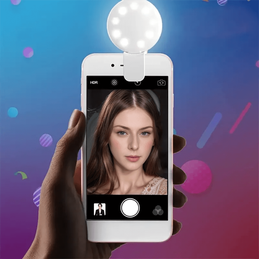 Pocket LED Selfie Light Compatible With IPhone IPad Laptop Mini Ring ...