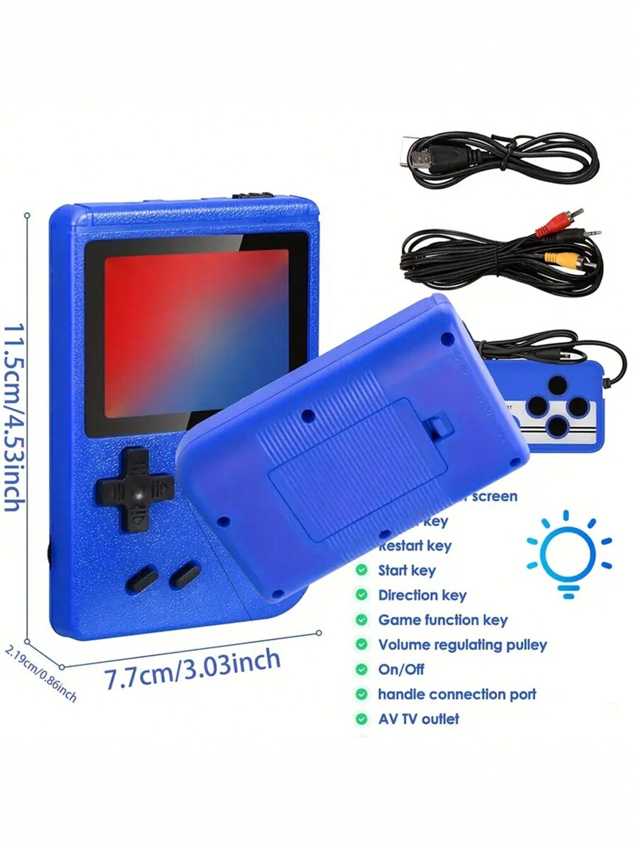 Een draagbare retro-gameconsole met een HD-scherm, waarop meer dan ...