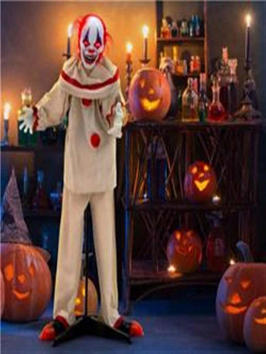 Total Tactic CM23948 5 Ft. Grins Animatronic Killer Clown Halloween ...