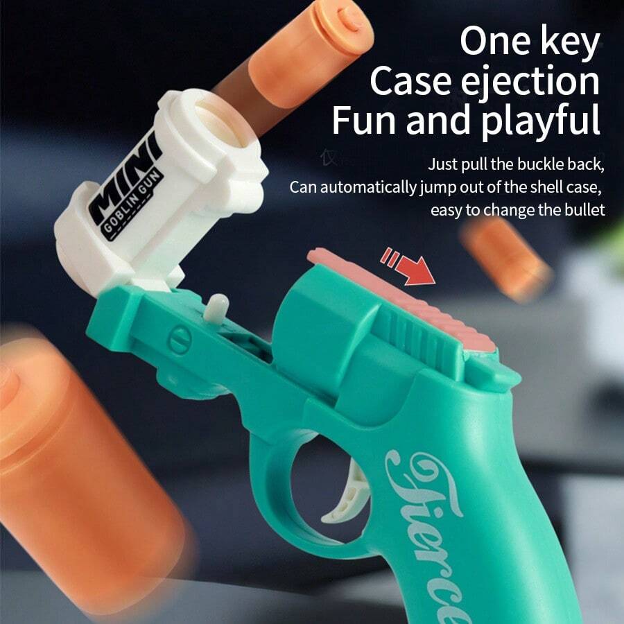 Goblin Style Shell Throwing Small Pistol Keychain Decompression Toy ...