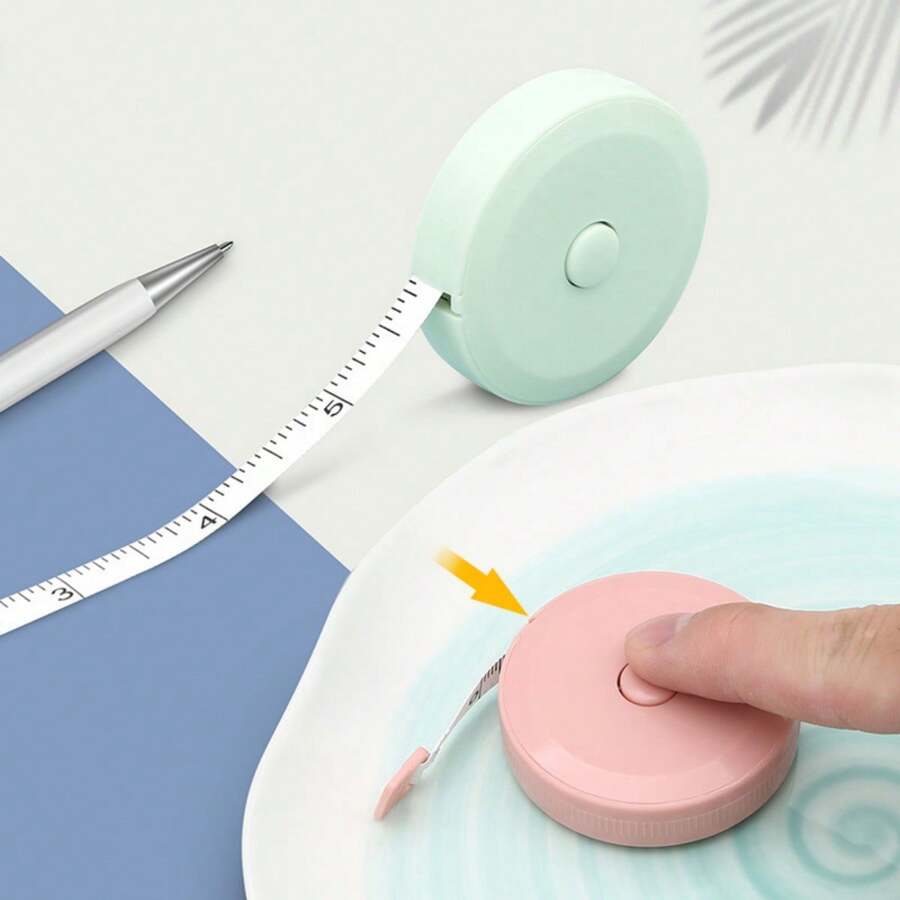 Random 5pcs Automatic Retractable Tape Measure, Measuring Clothes Tape ...