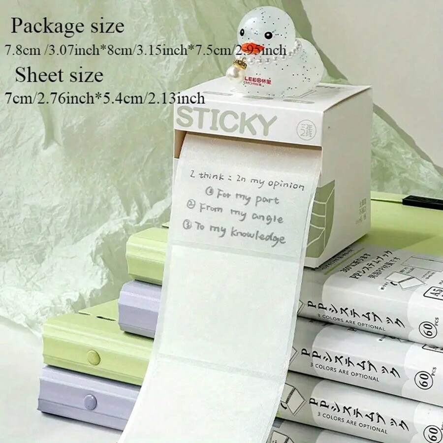 150 Sheets Transparent Sticky Notes With Full Adhesive, Writable And ...