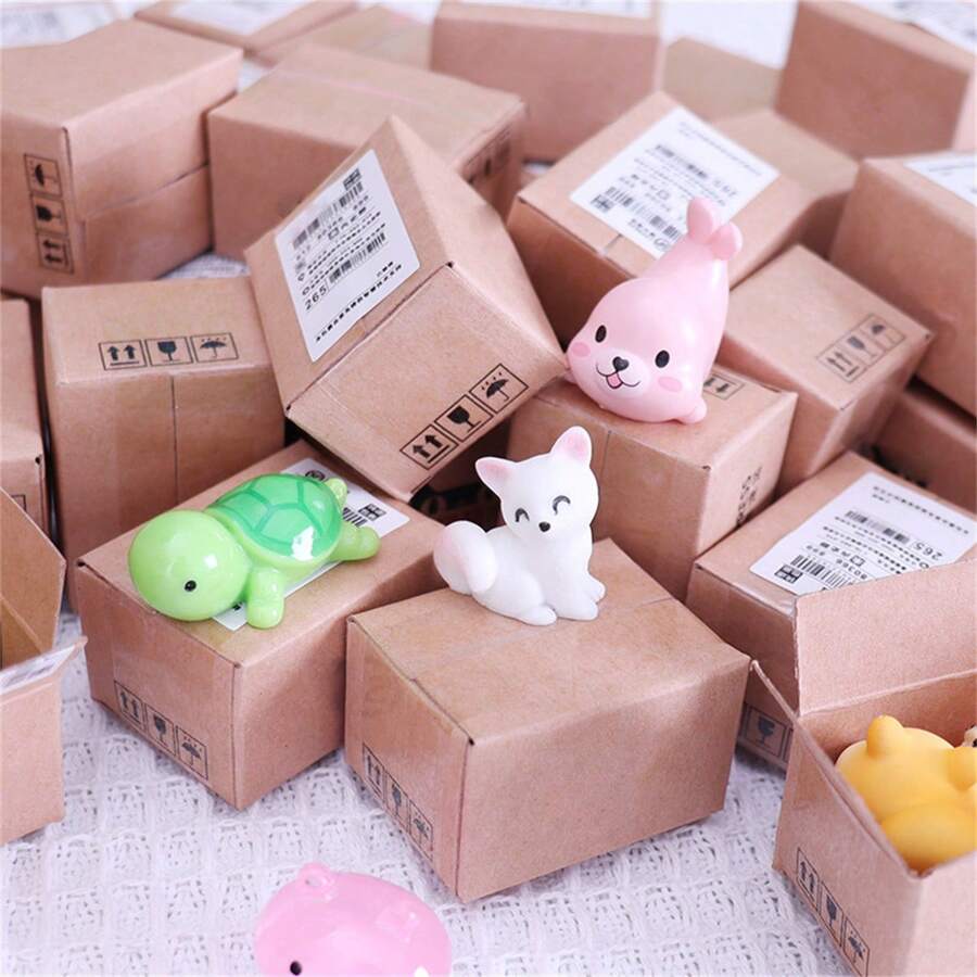 4pcs/8pcs Mystery Mini Cute Animal Blind Box Set, Lucky Surprise Micro ...