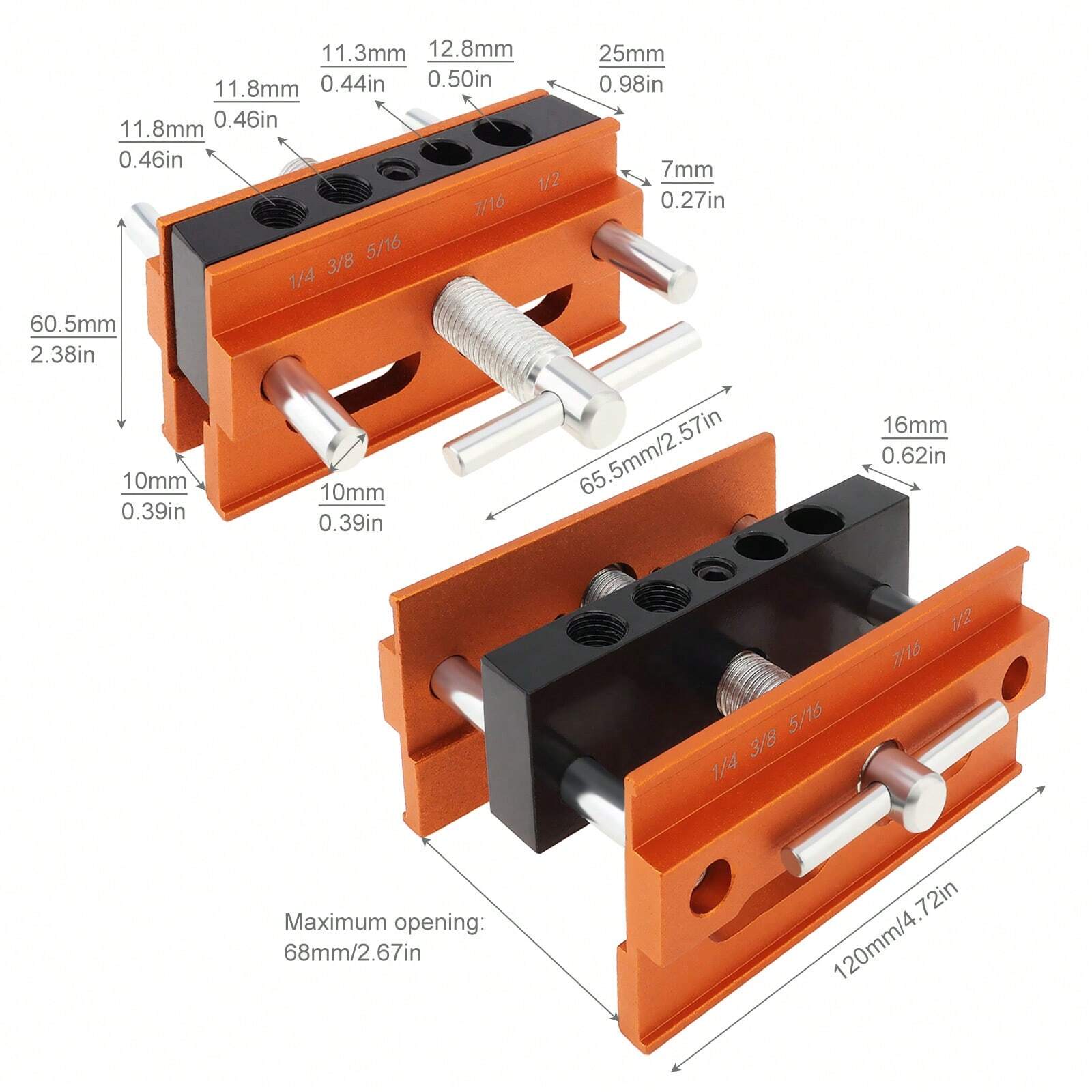 1 Set Woodworking Drill Guide Tool Kit - Adjustable Auto-Center Drill ...