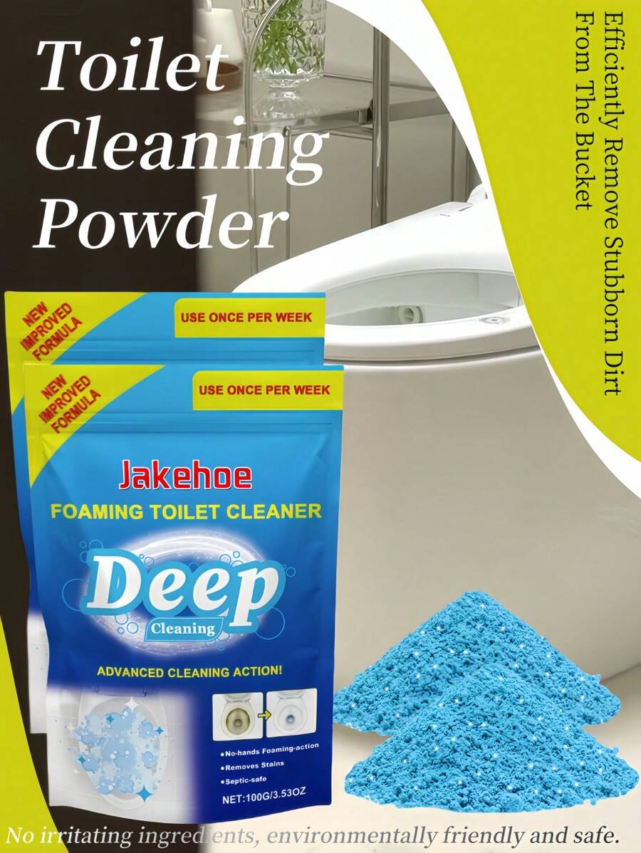 Foam Toilet Cleaning Powder - Toilet Bowl Stain Remover, Odor ...
